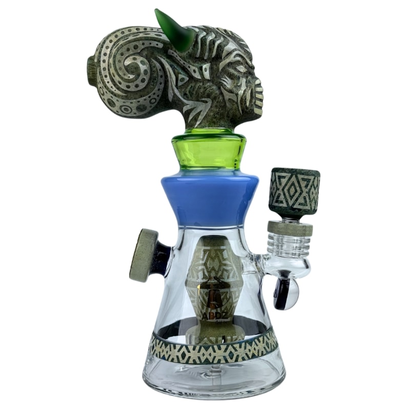 Bong de Vidro Abduzido Gold Line Maori Médio Doom - TIOBOB